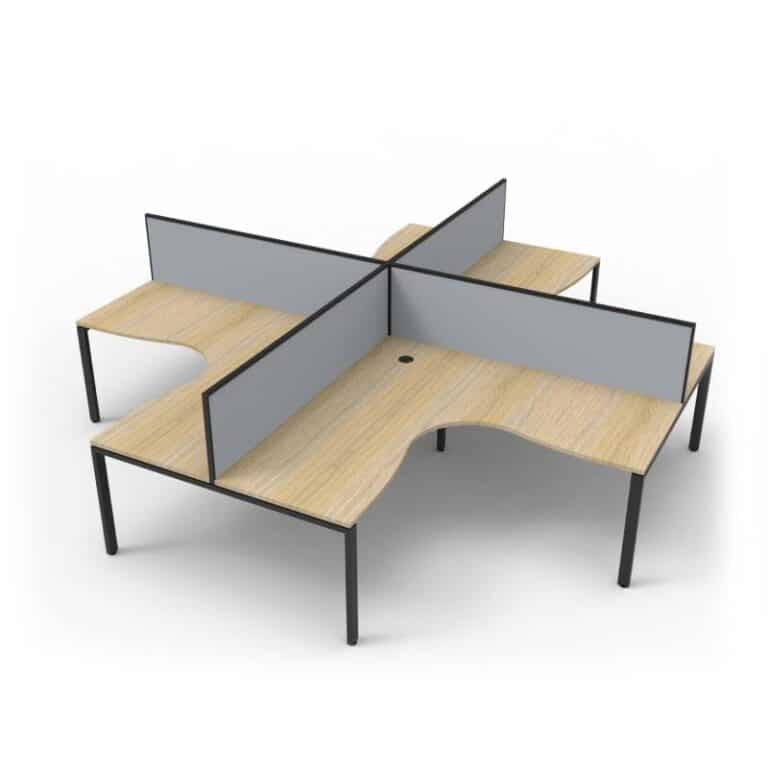 4 Person Workstation Pod Systems Brisbane