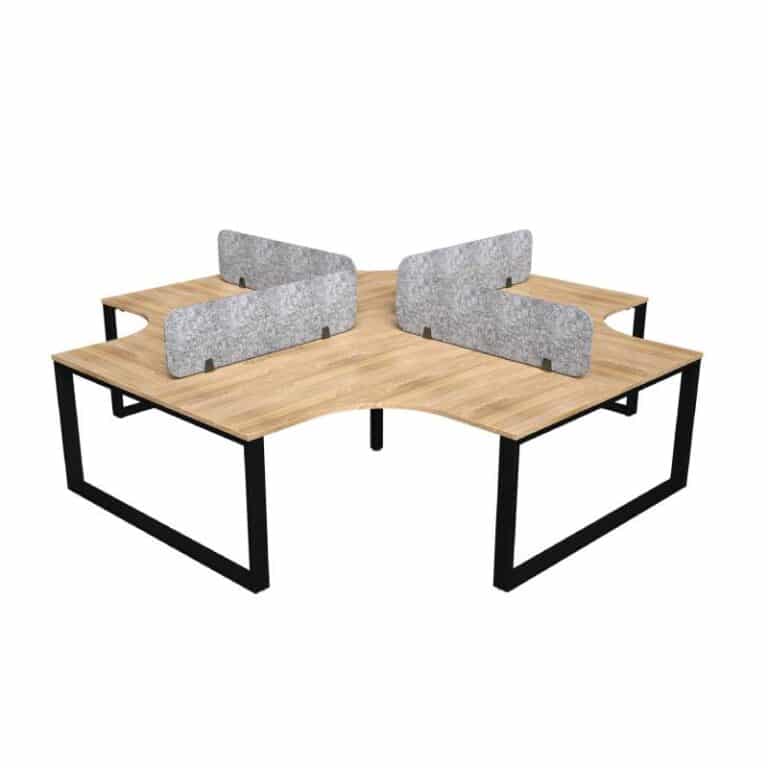 Loop 4 Person Workstation Pod With Screens