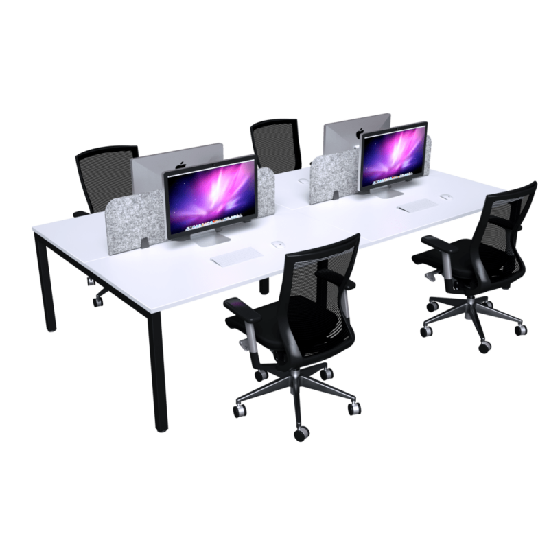 Quatro Inline 4 Person Double Sided Pod With Screens | Enquire Now!