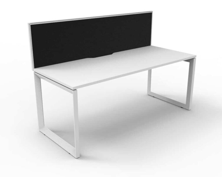 Deluxe Loop Straight Desk With Screens